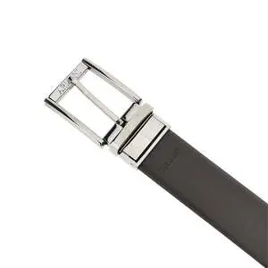 Emporio Armani Reversible Leather Belt With Squared Buckle