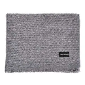 Emporio Armani Jacquard Wool Scarf - Grey