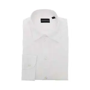 Emporio Armani Micro-textured Cotton Shirt - White