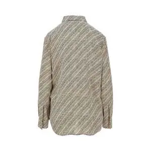 Balenciaga Silk Crêpe Shirt With Monogram Print