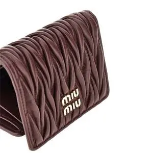 Miu Miu Matelassé Nappa Leather Twi-fold Wallet