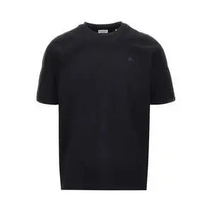 Burberry T-hirt Con Profili Check Man Black