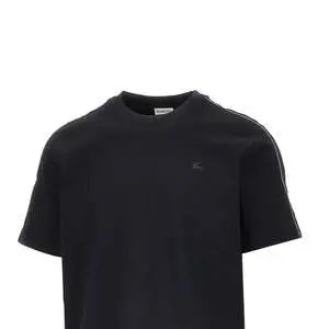 Burberry T-hirt Con Profili Check - Black