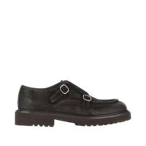 DOUCAL'S Suede Leather Double Monk Strap Shoes