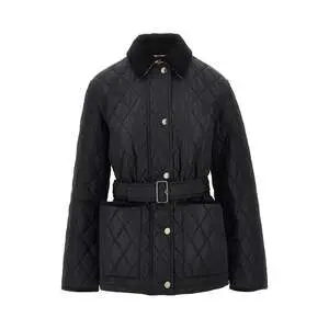 Burberry Quilted Nylon Jacket With Check Lining