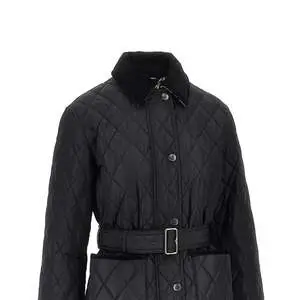 Burberry Quilted Nylon Jacket With Check Lining