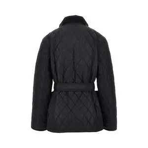 Burberry Quilted Nylon Jacket With Check Lining