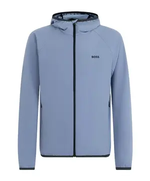 Hugo Boss Long-sleeved Hooded Casual Jacket With Chest Lettering