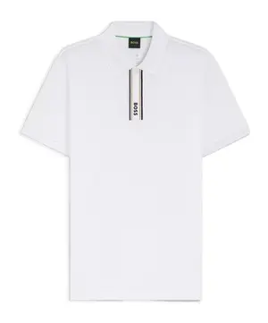 Hugo Boss Stripe-detail Polo Shirt - White