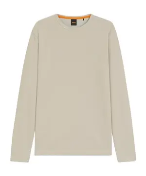 Hugo Boss Logo Embroidered Ribbed Crewneck Sweater
