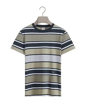 Dior Dioriviera Striped T-shirt, Relaxed Fit - Black
