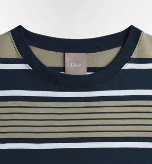Dior Dioriviera Striped T-shirt, Relaxed Fit - Black