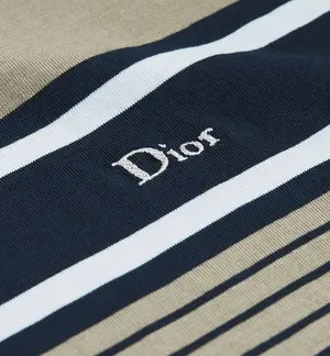 Dior Dioriviera Striped T-shirt, Relaxed Fit - Black