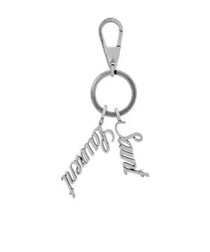 Saint Laurent Logo Charm Keyring - Gray