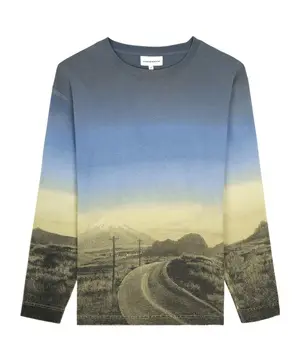 Maison Kitsuné Long Sleeved T-shirt - Blue