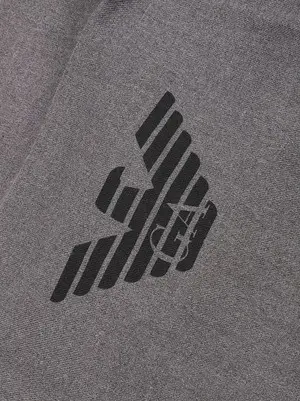 Emporio Armani Logo-printed Fringed Scarf