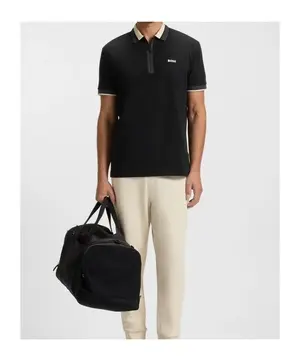 Hugo Boss Cotton-piqué Polo Shirt With Zip Placket
