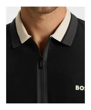 Hugo Boss Cotton-piqué Polo Shirt With Zip Placket