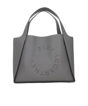 Stella McCartney Logo Perforated Top Handle Bag - Gray
