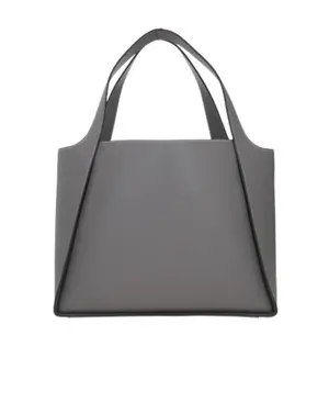 Stella McCartney Logo Perforated Top Handle Bag - Gray