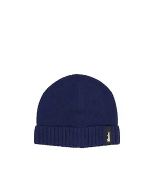 Borsalino Logo-patch Cashmere Beanie - Blue