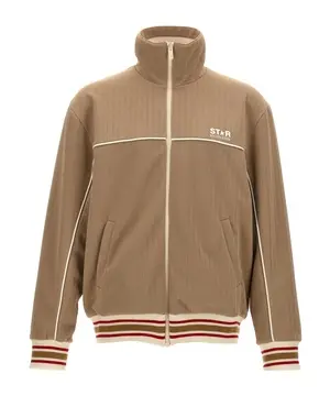 GOLDEN GOOSE Max Zipped Track Sweatshirt - Beige