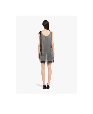 Prada Embellished Logo Mini Dress