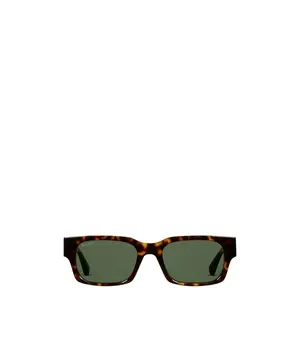 Gucci Rectangular Frame Sunglasses - Dark Brown Hawksbill Pattern