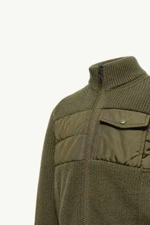 Moncler Wool Cashmere Blend Zip-up Cardigan
