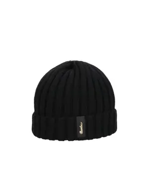 Borsalino Cuffed Knitted Hat - Black