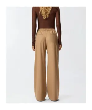 Pinko Pleated Elastic-waist Wide-leg Trousers