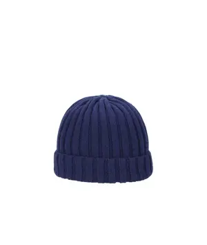 Borsalino Logo-patch Ribbed Beanie