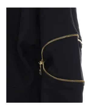 Elisabetta Franchi Logo Printed Zip-detailed Crewneck Sweatshirt