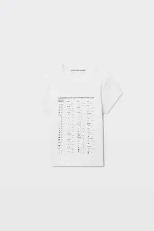 Alexander Wang Fitted Ss T-shirt W/ Hotfix Card Graphic