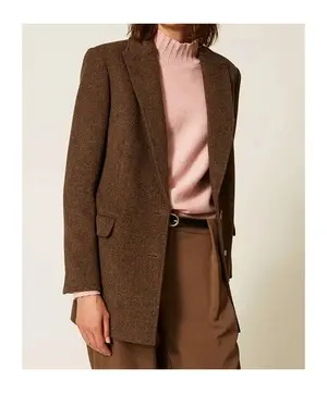 TWINSET Velvet-finish Wool Blazer