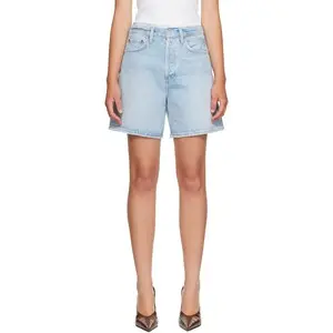 AGOLDE High-waisted Wide-leg Denim Shorts