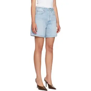 AGOLDE High-waisted Wide-leg Denim Shorts