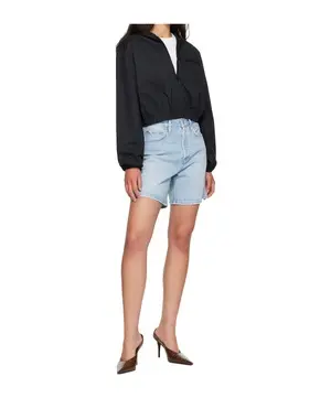 AGOLDE High-waisted Wide-leg Denim Shorts