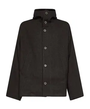 UMA WANG Long Sleeve Single-breasted Hooded Jacket