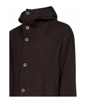 UMA WANG Long Sleeve Single-breasted Hooded Jacket