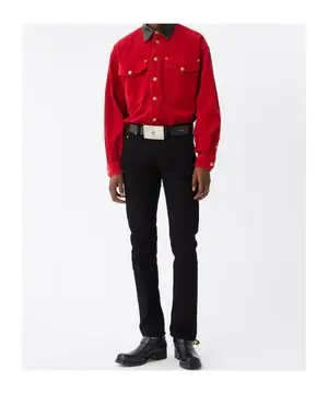 Versace Medusa Embroidered Slim Jeans