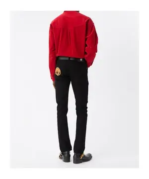 Versace Medusa Embroidered Slim Jeans