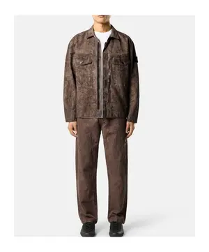 Stone Island Long Sleeve Shirt Jacket With Concealed Closure And Flap Chest Pockets