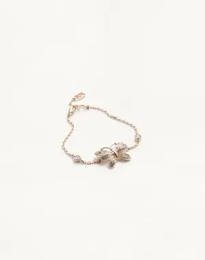 Valentino Garavani Flutterby Bracelet In Metal And Swarovski Crystals