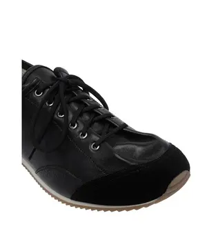 LEMAIRE Round-toe Lace-up Sneakers - Black