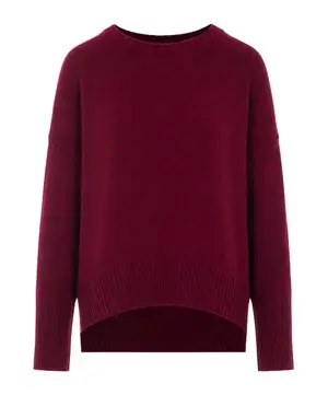 LISA YANG Mila Crewneck Knitted Sweater - Red
