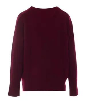 LISA YANG Mila Crewneck Knitted Sweater - Red