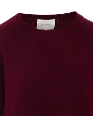 LISA YANG Mila Crewneck Knitted Sweater - Red