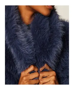 TWINSET Cropped Faux Fur Jacket