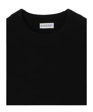 Burberry Cashmere Sweater With Knitted Knight Motif - Black